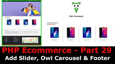 Php Ecom Part 29 Display Trending Products Using Owl Carousel Add