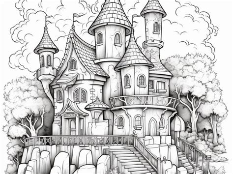 어린이를 위한 나만의 멋진 성 색칠하기 크몽