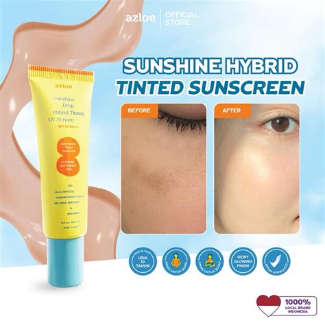 Jual Azloe Tinted Sunscreen Hybrid Kulit Kering Telah Uji Spf Invivo
