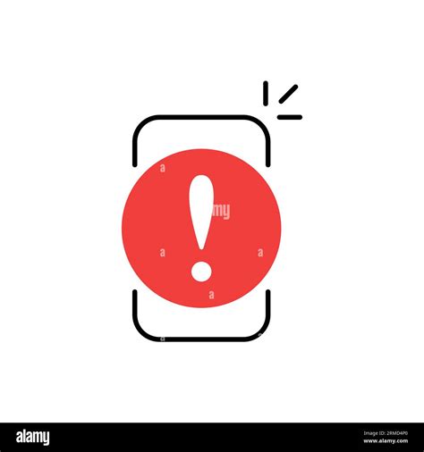 Emergency Call Or Alert Icon With Simple Phone Flat Outline Trend