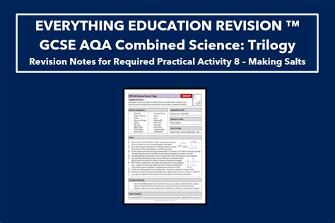 Gcse Aqa Combined Science Trilogy Revision Notes For Required Practical