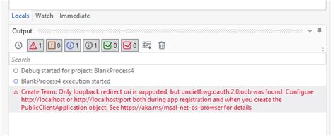 Create Team In Microsoft Teams Scope Only Loopback Redirect Error Activities Uipath
