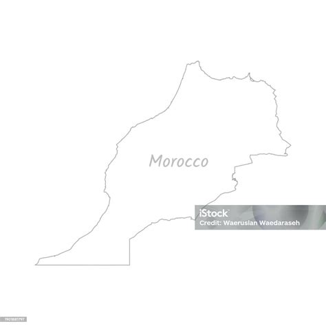 모로코 지도는 손으로 그린 간단한 양식입니다 흰색 배경 벡터 일러스트 레이 션 Eps10에 고립 만화에 대한 스톡 벡터 아트 및 기타 이미지 Istock