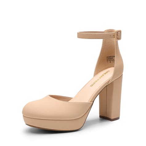 Dream Pairs Womens Platform Chunky High Heels Closed Toe Block Ankle