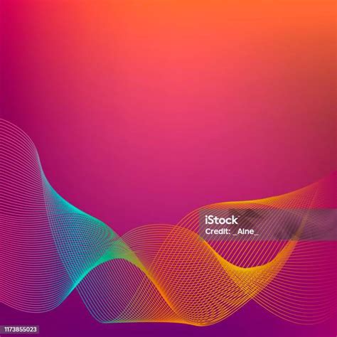 얇은 라인 연기 파와 다채로운 추상적 인 배경입니다 웹 배경 카드 벡터 일러스트레이션 0명에 대한 스톡 벡터 아트 및 기타 이미지 0명 3차원 형태 곡선 Istock