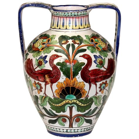 Piediluco Large Old Antique Italian Pottery Faience Majolica Jug