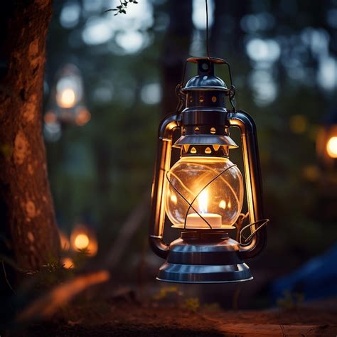 Premium Photo Lantern In Camping