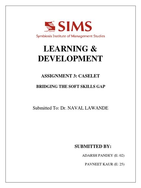 Learning And Development Assignment 3 Caselet Pdf Organizational Culture Learning