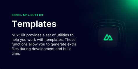 模板 · Nuxt Kit Nuxt 框架