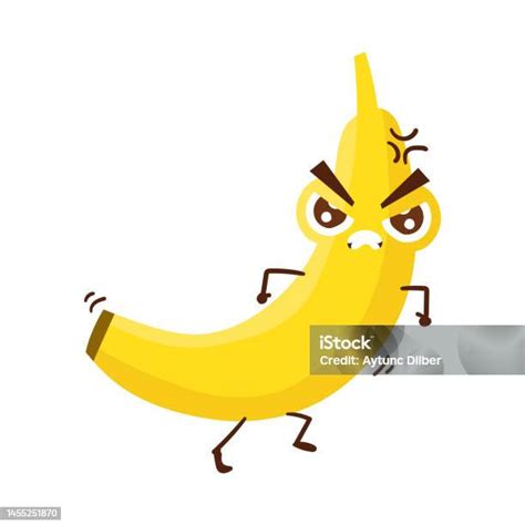 귀여운 만화 감정적 인 바나나 캐릭터 스티커 흰색 바탕에 0명에 대한 스톡 벡터 아트 및 기타 이미지 0명 건강한 식생활 과일 Istock