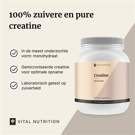 Creatine Monohydraat 500 Gram Poeder Vital Nutrition