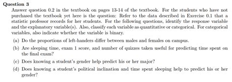 Solved Can You Identify The Explanatory And Response Chegg