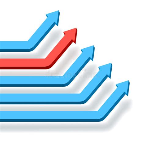 Intersecting Graph Lines With Round Pointers Stock Vector