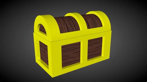 황금 보물 상자 3d 모델 5 3ds Fbx Obj C4d Free3d