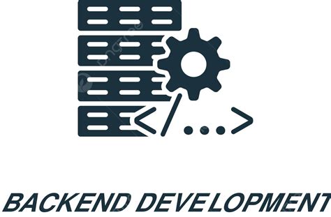 用於應用程序徽標和網頁設計的單色後端開發圖標 向量 界面 后端开发 編碼向量圖案素材免費下載，png，eps和ai素材下載 Pngtree
