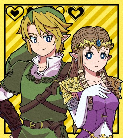 Link And Princess Zelda The Legend Of Zelda And More Drawn By Rainohmok Danbooru
