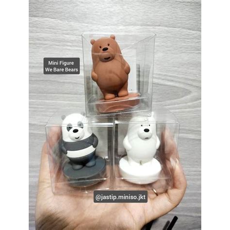 Jual Miniso 🆕 Mini Figure We Bare Bears Panpan Grizzly Icebear Ukuran 6cm Shopee Indonesia