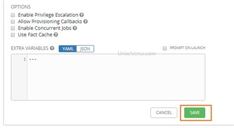 ansible tower awx creating new job template unixarena