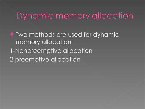 memory allocation 4 ppt