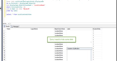 Sql Query To List The Entity And Display Name In Microsoft Dynamics Crm ~ Ms Dynamics Crm