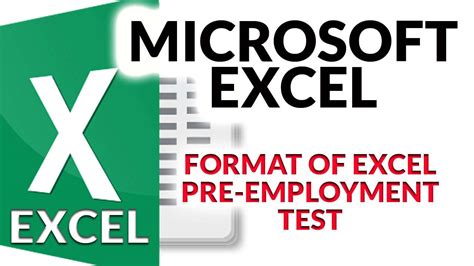 Typical Format Of Microsoft Excel Pre Employment Assessment Test Practice Assessment Tests