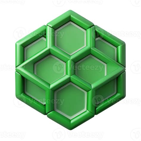 Whimsical Striking Symmetrical Hexagonal Grid Pattern Crisp Edges Green Flat Color With