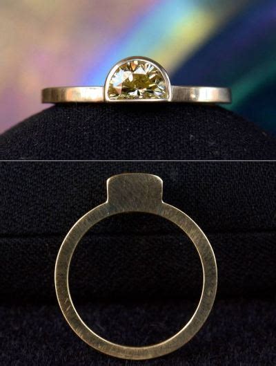 Eb 080ct Yellow Half Moon Diamond Ring 18k Yello Tumbex