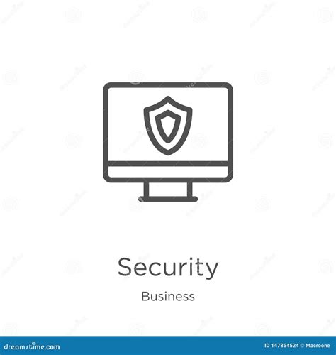 Security Icon Vector From Business Collection Thin Line Security Outline Icon Vector
