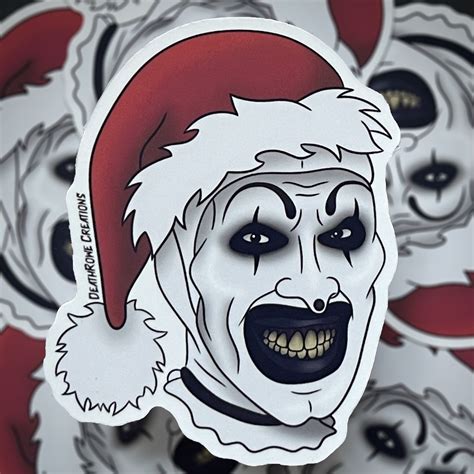 Ho Ho Ho Terrifier 3 Themed Sticker Horror Slasher Gore Art