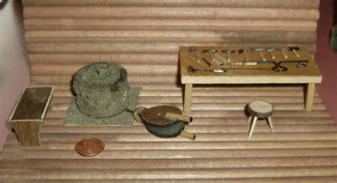 Blacksmith Forge And Accessory Tools O Scale