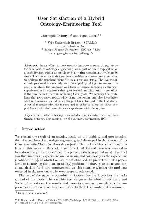 Pdf User Satisfaction Of A Hybrid Ontology Engineering Tool
