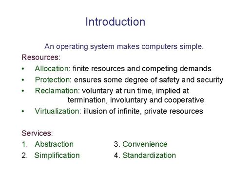 Operating Systems A Biswas Architecture Introduction What Is