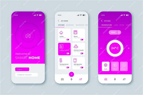Free Vector Smart Home App Interface