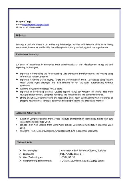 Mayank Tyagi Profile 1 Pdf