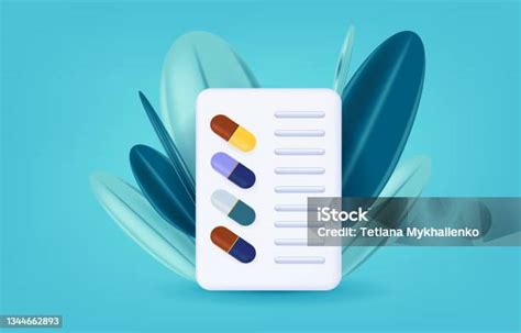 3d 폼 Rx 의사의 처방전 치료 또는 예방 알약 캡슐 문서 페이지 진단 처방 또는 검사 의학 및 약국 배너 알약이 있는 빈 또는 시트 벡터 3차원 형태에 대한 스톡 벡터