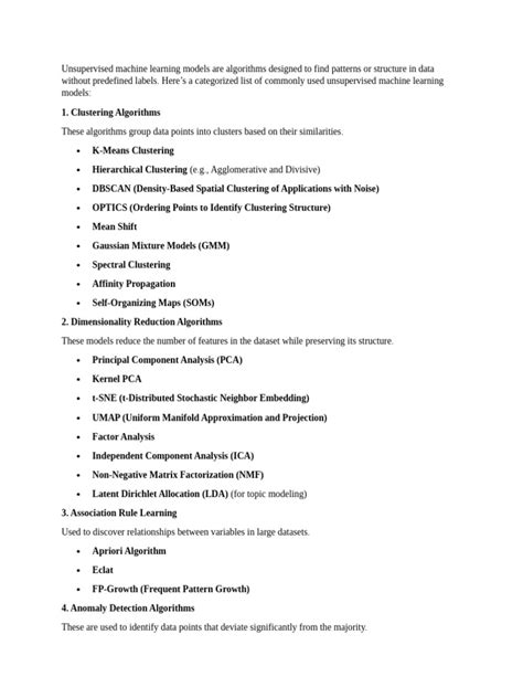 Unsupervised Machine Learning Pdf Cluster Analysis Principal Component Analysis