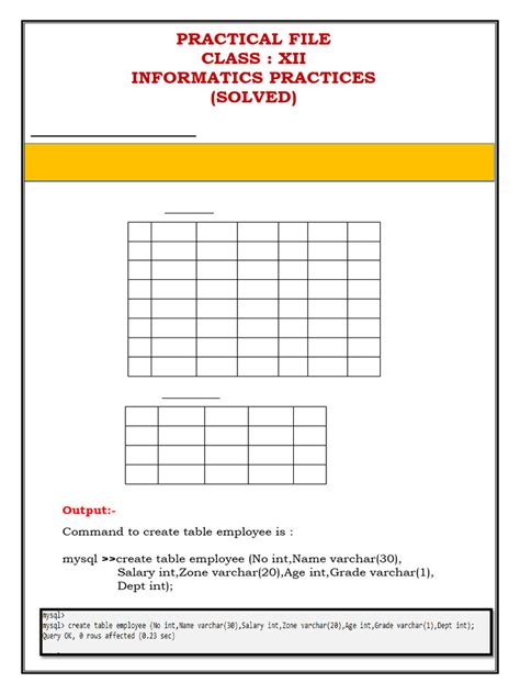 Solved Practical File Xii Ip Database Pdf