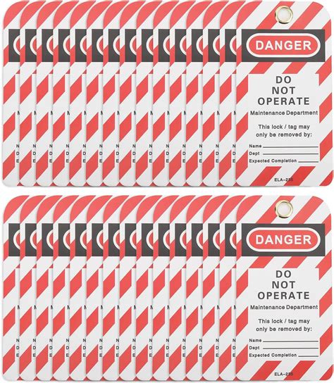 Lockout Tagout Tags 30pcs Danger Do Not Operate Tags Danger Tags Safety