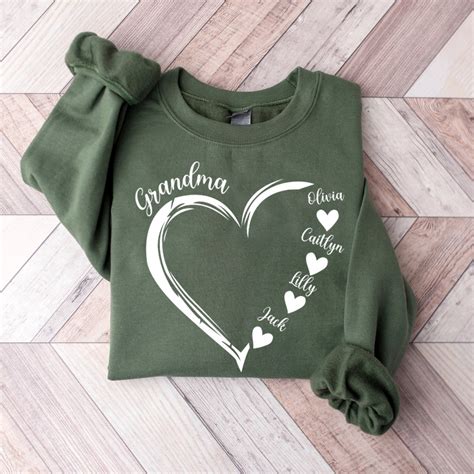 Grandma Heart Sweatshirt Grandma Shirt Christmas Ts For Grandma