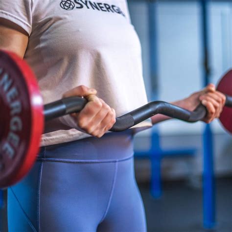 Synergee Commercial Ez Curl Olympic Bar Chrome And Black