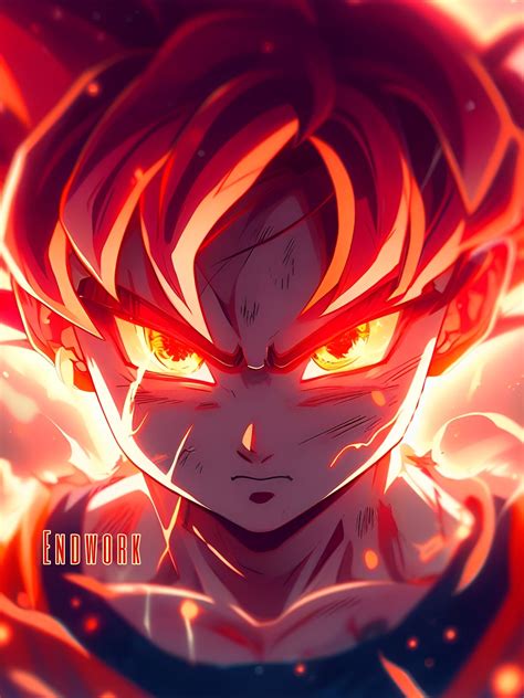 Super Saiyan God By Endwork On Deviantart