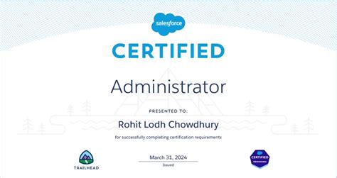 Salesforce Salesforcecertification Certification Salesforceadmin Rohit Lodh Chowdhury
