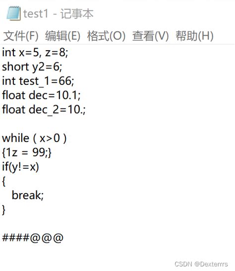 编译原理 C语言风格词法分析实验字符常量用ch标记test词法分析 Csdn博客