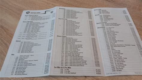 Menu At Solaria Rest Area 456a Restaurant Salatiga