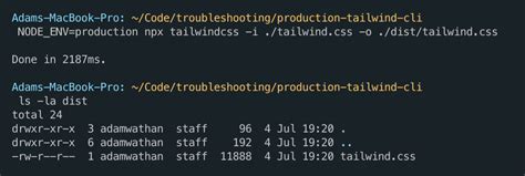 Production Optimizations Dont Seem To Work When Using The Tailwind Cli · Tailwindlabs
