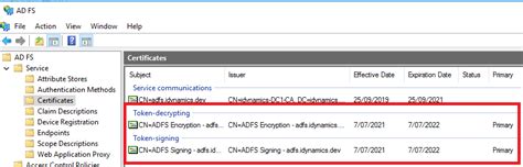 Renewing Adfs Token Signing And Token Decrypting Certificates