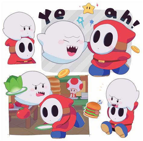 Boo Toad And Shy Guy Mario Drawn By Mofupoyo Danbooru