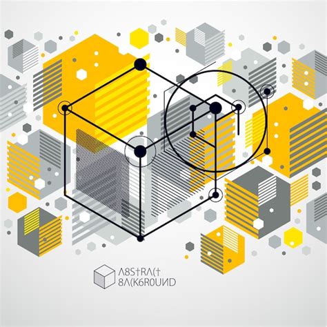 Premium Vector Abstract Creative Geometric Art With A Variety Of Geometric Elements Yellow