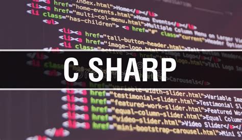 Software Development C Sharp C Net Code Close Up Stock Image Image