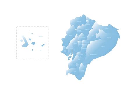 Ecuador Political Map Of Administrative Divisions Vector Image